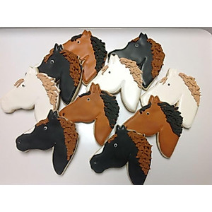 Western Horse Cookie Cutter 2 Piece Set from The Cookie Cutter Shop - Horseshoe & Horse Head Cookie Cutters – Tin Plated Steel Cookie Cutters