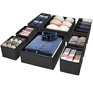 PHILISENMALL 8pcs Drawer Storage Organizer Versatile Sturdy Storage Box for Socks Underwear Bra