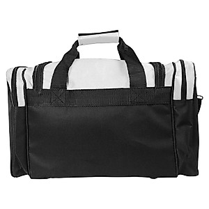 DALIX 17" Duffle Bag Dual Front Mesh Pocket in White