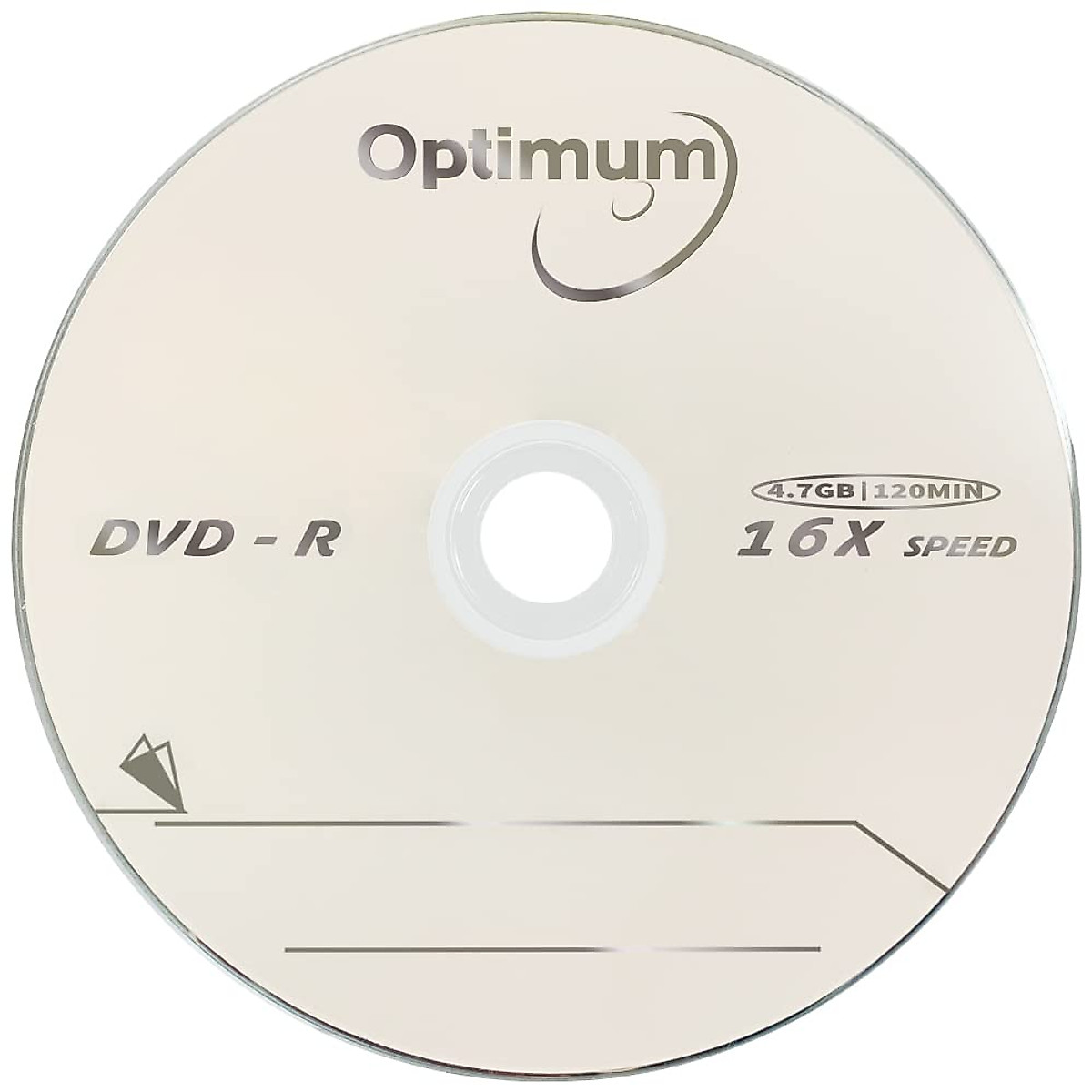 OPTIMUM DVD-R Blank Discs 4.7GB 16X Recordable Disc Branded Logo - 100 Disc (no Container)