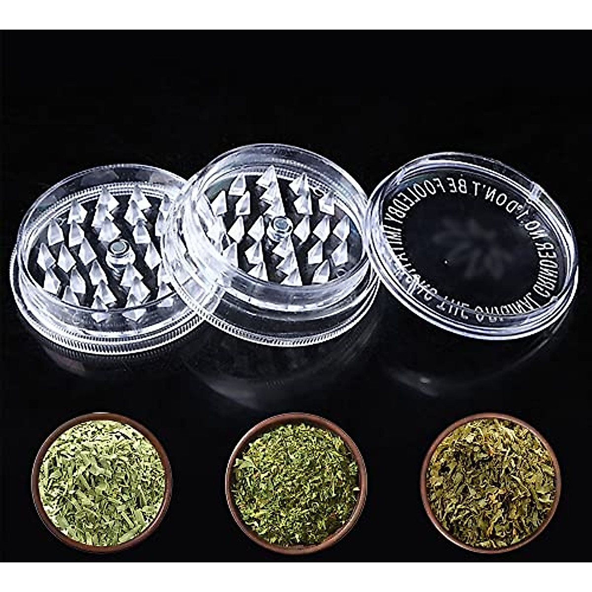 12 Pack Herb Grinder For Manual, 2.5in Small Spice Grinder With Storage, Portable And Disposable Plastic Herb Grinder,Mix