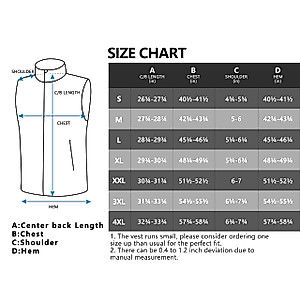 Little Donkey Andy Men's Lightweight Softshell Vest, Windproof Sleeveless Jacket for Travel Hiking Running Golf Blue XL