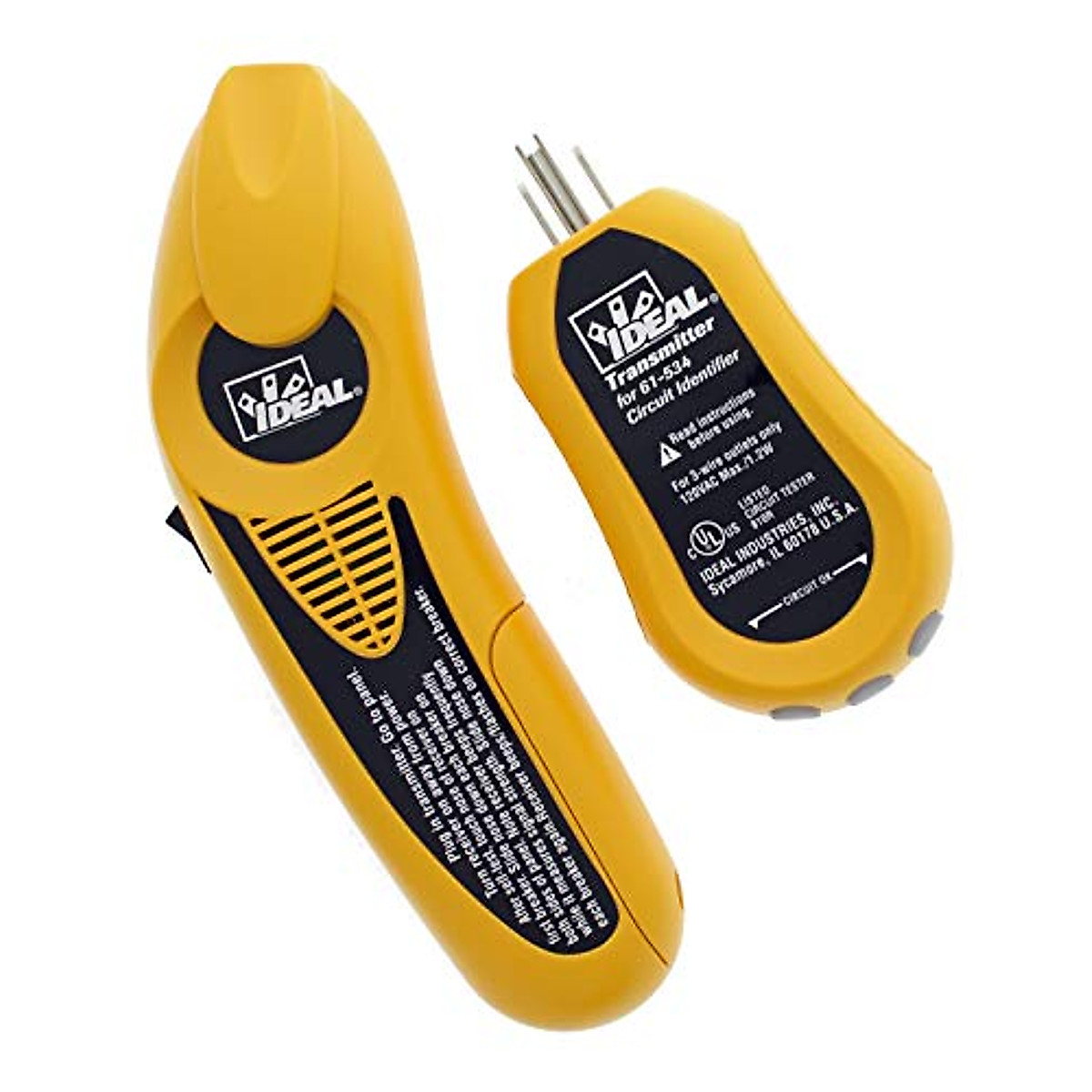 IDEAL INDUSTRIES INC. 61-534 Digital Circuit Breaker Finder with Digital Receiver and GFCI Circuit Tester,Yellow