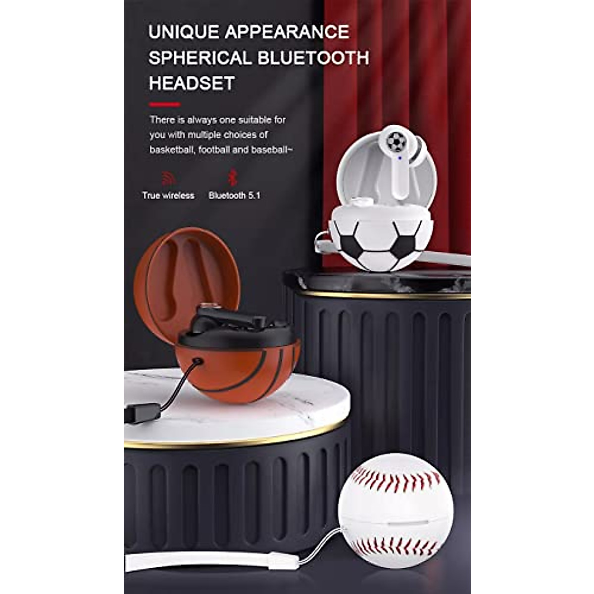 HAIHUANG Football World Cup Basketball Baseball Explosion Earphones LR01 in-Ear Touch TWS5.1 Wireless Bluetooth