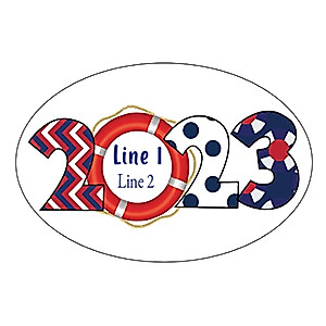 Nautical Year Life Preserver Magnet Decoration Customized for your Stateroom Door on your Disney Cruise, Carnival, Royal Caribbean, etc