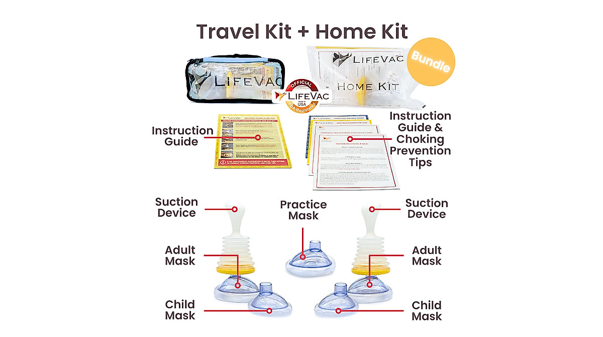 LifeVac Choking Rescue Device Home & Travel Kits | Safe & Easy to Use