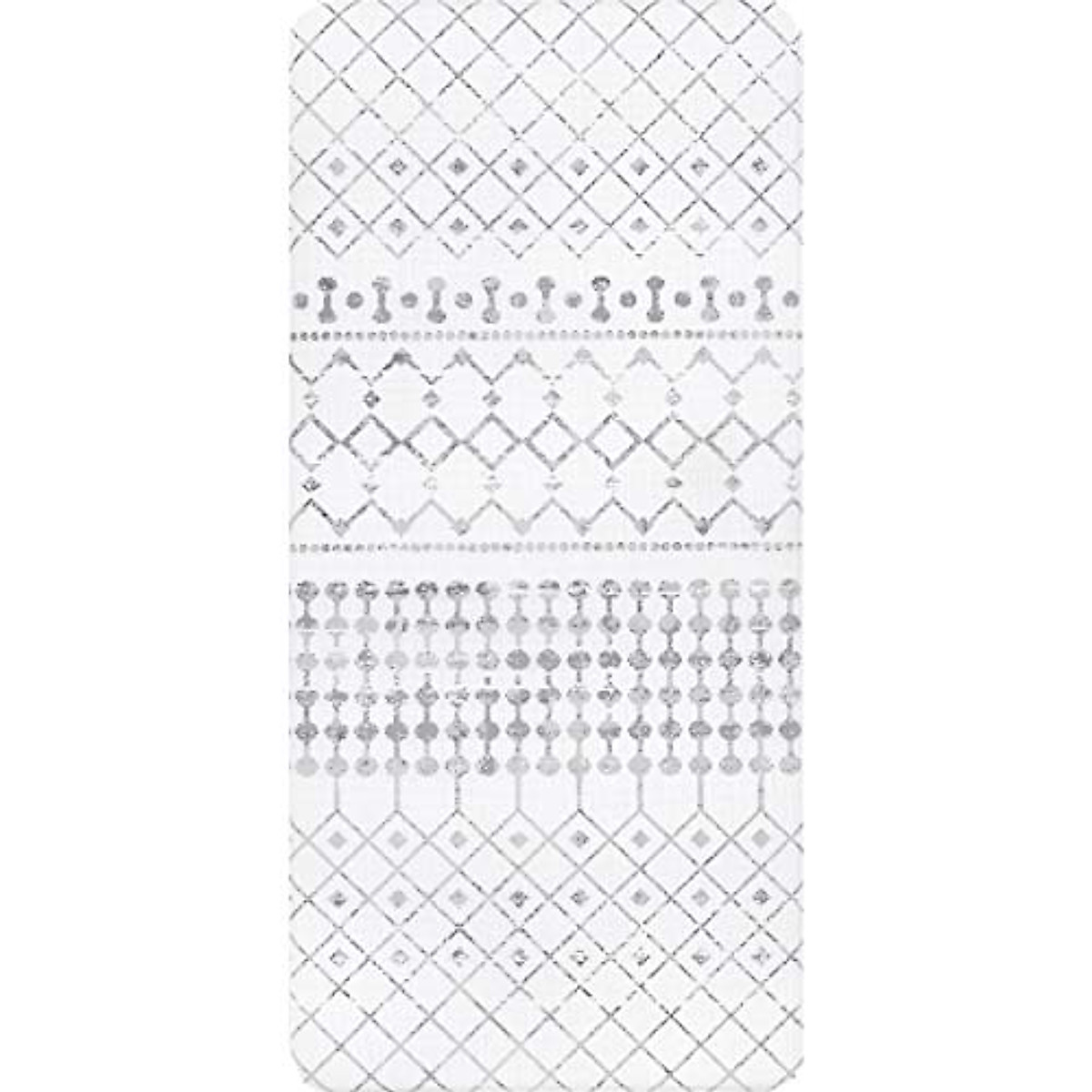 nuLOOM Moroccan Anti Fatigue Kitchen or Laundry Room Comfort Mat, 18" x 30", Light Grey