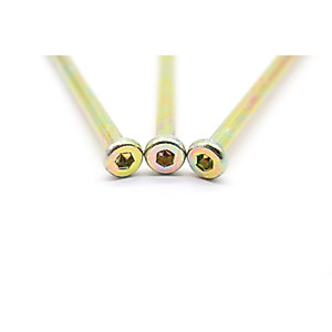 binifiMux 10-Pack M8 x 150mm Hex Drive Socket Cap Furniture Bed Bolt Crib Screws, Thread 78mm, M8x15mm Barrel Nut, Long Thread for Bunk Bed Zinc Plated