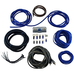 Harmony Audio HA-AK10 Car Stereo Complete 10 Gauge 600W Amp Amplifier Install Kit - Nickel Plated