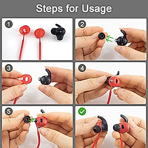 Straps for Beats Fit Pro, Anti-Lost Strap Silicone Necklace Lanyard Compatible with Beats Fit Pro 2021 Accessories Sports Running Holder Connector Cord (Black)