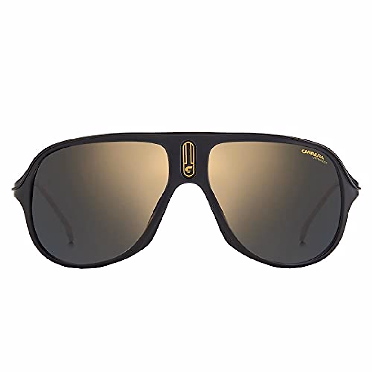 Carrera Unisex Sunglass Style Safari65/N Rectangular, Matte Black/Grey Gold Mirrored, 62mm, 15mm