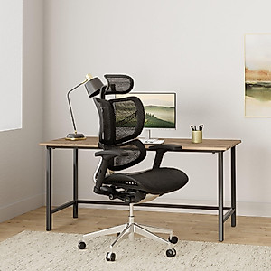 X-Chair XG-Wing Management Task Chair, Black K-Sport Mesh Fabric with Headrest - Ergonomic Office Seat/Split-Back Design/Dynamic Variable Lumbar Support/Floating Recline/Perfect for Long Work Days