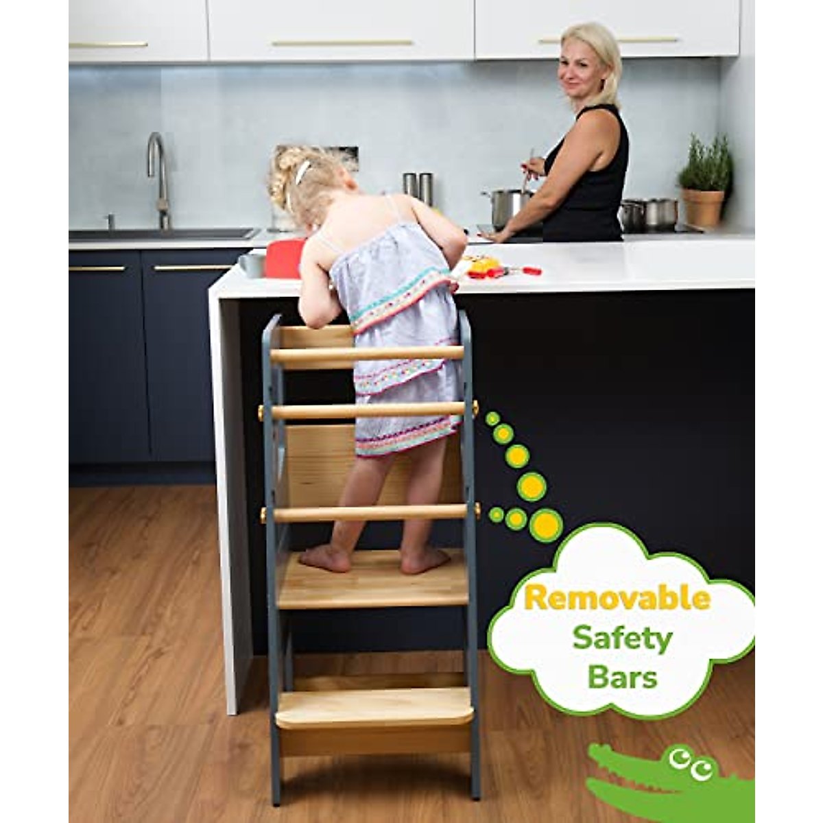 Ocodile Toddler Standing Tower - Safer Than a Step Stool, Perfect Place for Stepping Up and Learning New Skills - Ideal Helper for Little Kids in The Kitchen