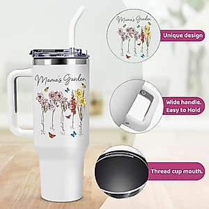 Personalized Custom Mama Tumbler, Mothers Day Tumbler Gifts, Mama Tumblers With Handle and Straw, Mommy Cups, New Moms Gifts, Birthday, Christmas
