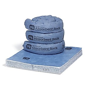 PIG Water Absorbing Kit - Absorbs up to 5 Gallons per kit - Blue - PM50490