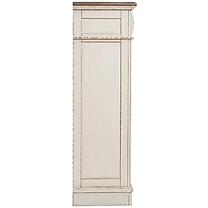 Signature Design by Ashley Realyn French Country Two Tone 5 Drawer Chest of Drawers, Chipped White