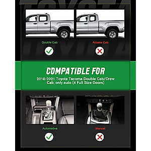 VIWIK Floor Mats for Toyota Tacoma 2018-2023 Double Cab Only Auto, TPE Rubber Car Mats All Weather Protection Custom Floor Liners for Toyota Tacoma Double Cab 1st and 2nd Row Non-Slip Odorless