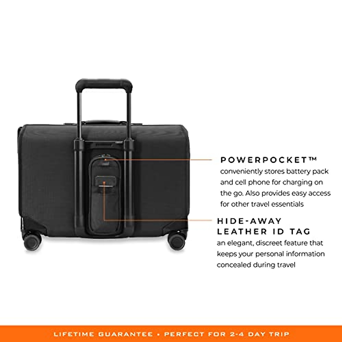 Briggs & Riley Baseline Garment Bags, Black, Carry Spinner