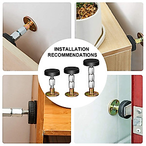 Krisler Headboard Stoppers for Wall, Adjustable Iron Bed Frame Anti-Shake Tool, Easy Install, Wall Protection,30-90mm(2PCs)