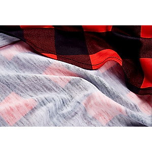 Urban CoCo Women's Classic Plaid Shirt Button Down Long Sleeve Blouse (M, 8)