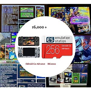 TAPDRA 256G Fully Loaded Micro SD Card for Odroid Go Advance 16000+ Games for OGA RGB10 RK2020 Plug&Play