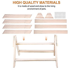 Chicken Chicken roosting Bars Perch Bird Parrot Wooden Stand Ladder Roosting Bars Paw Grinding Toy for Hens Poultry Run Rooster Cock Chicken Wood Stand Macaw Chicken coop Perch