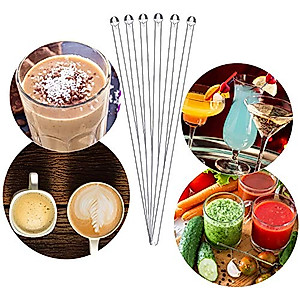 Ball Head Stirrer Disposible Plastic Round Top Crystal Swizzle Sticks ，Crystal Cake Pops, Cocktail Coffee Drink Stirrers 100 Pieces (Clear)