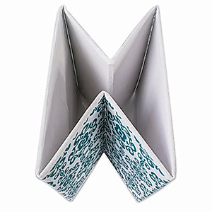 DII Non Woven Polyester Storage Bin, Scroll, Teal, Large