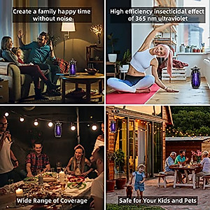 Avokadol Bug Zapper,4200V High Power Insect Fly Traps,Electric Mosquito Killer with 365nm UV Light, 2,100 Sq.FT Coverage,Portable Pest Controller for Home/Patio/Camping.