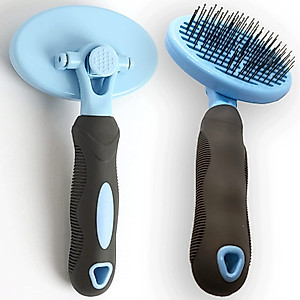Cat Brush for Shedding,Cat Brushes for Indoor Cats,Cat Grooming Supplies,Cat Accessories,Cat Brush for Long or Short Haired Cats,Pets Grooming Tool,Self Cleaning Slicker Brush for Dogs,Cat Hair Brush