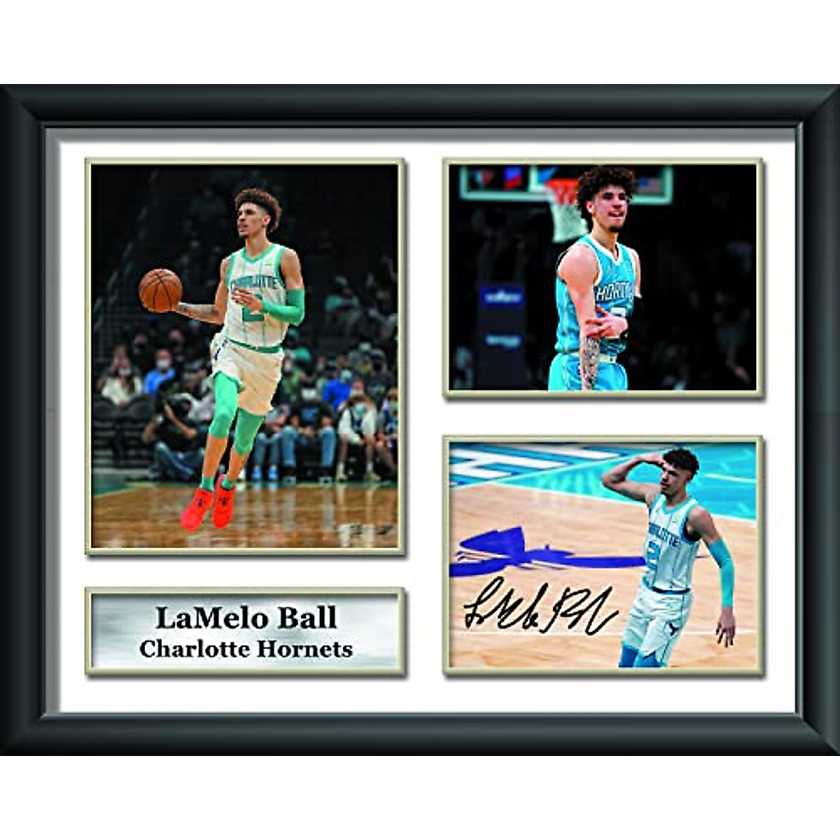Memocious LaMelo Ball Reprint Signed Autograph Photo Poster Picture Framed Display Decorations Gifts Memorabilia