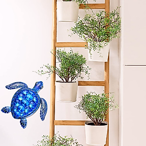 Surakey Metal Sea Turtle Wall Decor Sea Turtle Wall Art Decor Hanging Animal Ornament for Home Bedroom Living Room Office Garden Fences Aquarium Ocean Wall Decoration (Green)