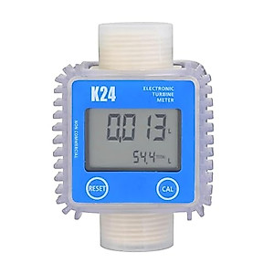 Flow Meter K24 Digital LCD Fuel Flow Tester Meter for Water Sea Liquid Flow Meter Measuring Tools Drop Shipping High Stability and Convenient Operation