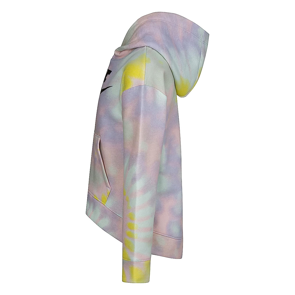 Nike Girl's Club Fleece Tie-Dye Hoodie (Little Kids) Purple 6 Little Kid