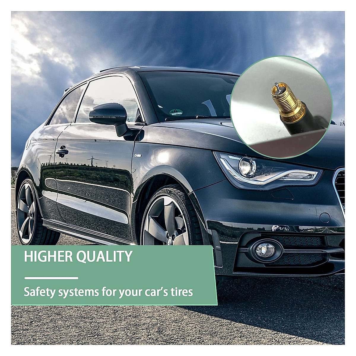 Ziciner 10 PCS Car Tire Valve Stem Cores, Premium TPMS Safe Nickel Plated Auto Valve Cores, Universal Vehicle Tire Repair Valves for Cars, SUVs, Bicycles, Trucks, Motorcycles