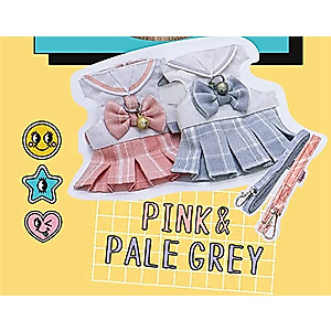 Ferret Harness and Leash - Soft Cotton Small Pet Uniform Harness with Safe Bell, No Pull Comfort Padded Vest for Ferret, Guinea Pigs, Chinchilla and Similar Small Animals (Grey Dress)