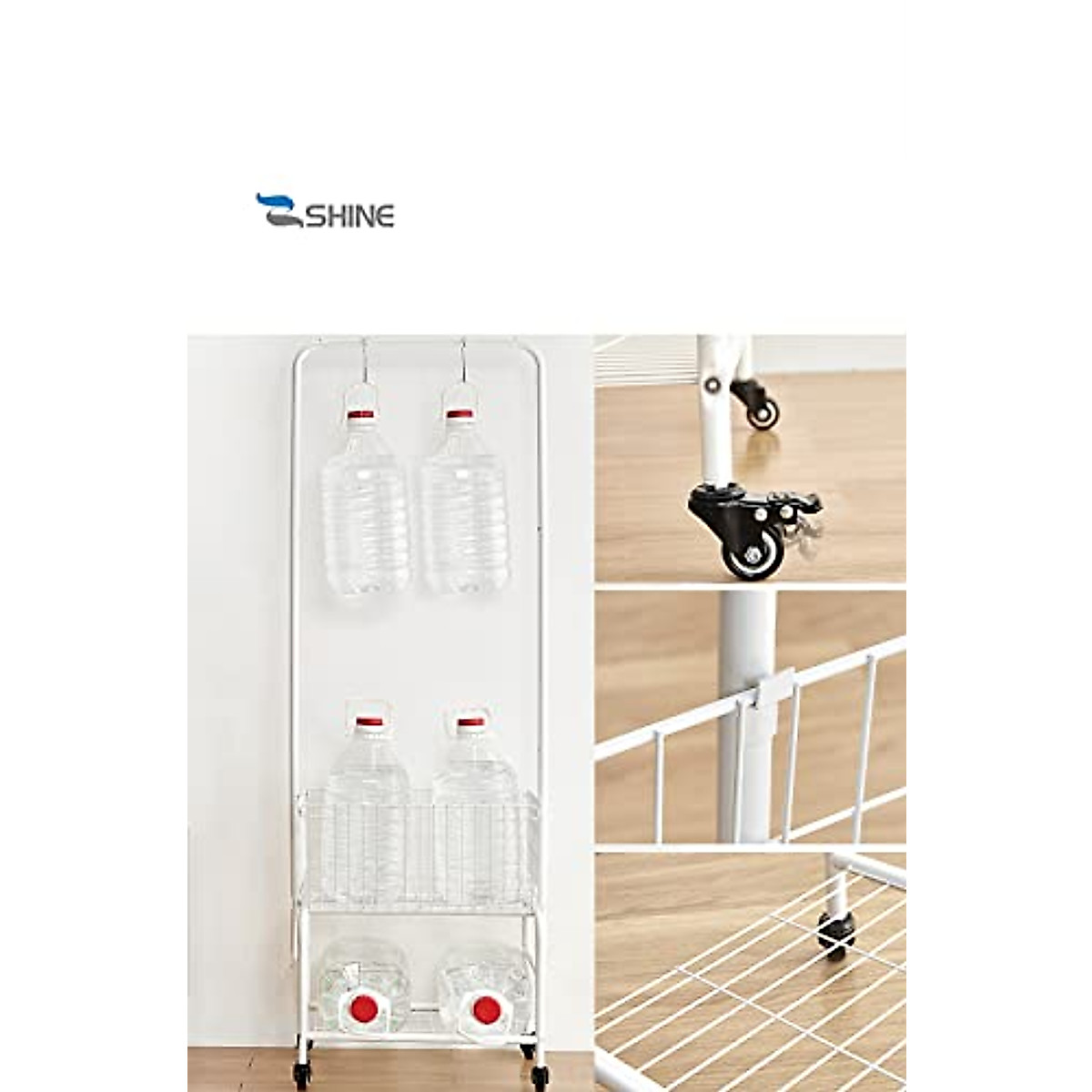 Movable laundry basket with hanger,laundry basket with wheels,Metal rack for garment hang,black color (black)