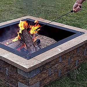 Sunnydaze Large Steel Black Fire Pit Poker, 27 Inch Long