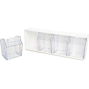 Deflecto Interlocking Multi Storage Organizer Tilt Bin, White