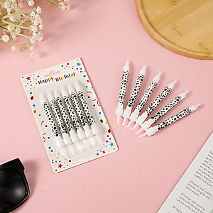 12pcs Cow Candles, Cow Print Cake Topper Birthday Party Candles Cake Decorations Baby Shower Birthday Farm Animal Theme for Girls Boys Party Favor Supplies