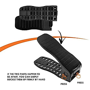 JollyCaper Shoe Organizer for Closets, Double Decker, Storage Organizer, Black, 10-Piece