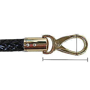 ZLYY 17inch / 43cm Synthetic Leather PU Shoulder Strap Replacement Handbag Purse Handle with Gold tone Buckles (Black)