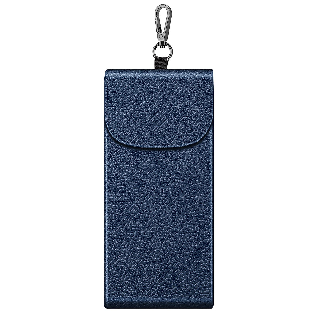 Fintie Double Glasses Case with Carabiner Hook, Portable Vegan Leather Eyeglass Case Anti-scratch Sunglasses Pouch, Navy