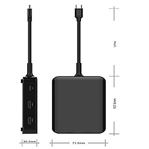 High-Speed 9 In 1 Multi-port USB C Dual HDMI Adapter With Ethernet Port 2 USB 3.0 Ports 1080P VGA PD Charging 3.5mm Audio Support SD Card Reader Compatible For Flash Drive Laptops And More USB Hub Ada
