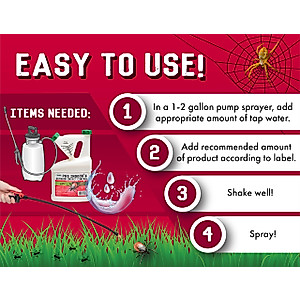 7.9% Bifenthrin Insecticide - 64 Ounces - (Compare to Leading Brands) – Professional Indoor & Outdoor Insect Control - Kills on Contact - Fire Ants, Ticks, Gnats, Fleas & More