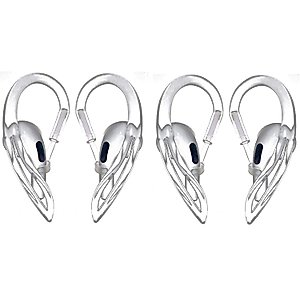 Ear Hook Compatible with AirPods Pro Compatible with AirPods 3/2/1, JNSA Ear Hooks 4 PCS 2 Pairs for AirPod Pro/3/2/1, Transparent 2Pair