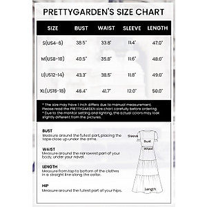 PRETTYGARDEN Women's Summer Casual Boho Dress Floral Print Ruffle Puff Short Sleeve Flowy Midi Beach Party Dresses (Pink,Large)