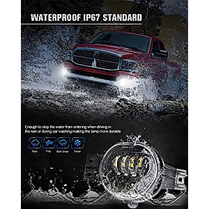 BICYACO New Version LED Fog Light Compatible with Dodge Ram 1500 2002-2008 Dodge Ram 2500/3500 Pickup Truck 2003 2004 2005 2006 2007 2008 2009-1 Pair Black