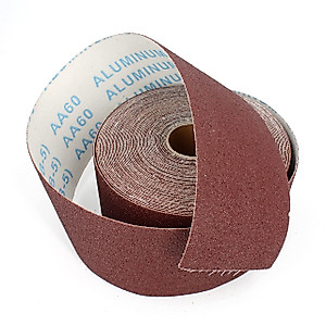 Ready-to-wrap Ready-to-cut 3" wide by 49 Feet long Aluminium Oxide Abrasive for Drum Sander Sandpaper Continuous Roll (Grit:120)