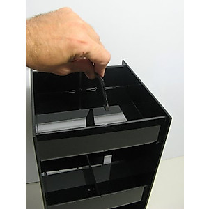 Square Style Coffee Condiment Organizer Rack with 3 Shelves and 6 Compartments Caddy (3003)